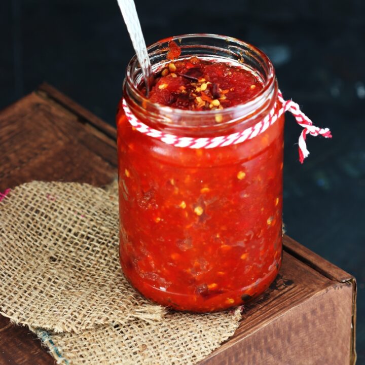 Red Pepper and Chilli Chutney for Cheese | J Cooking Odyssey