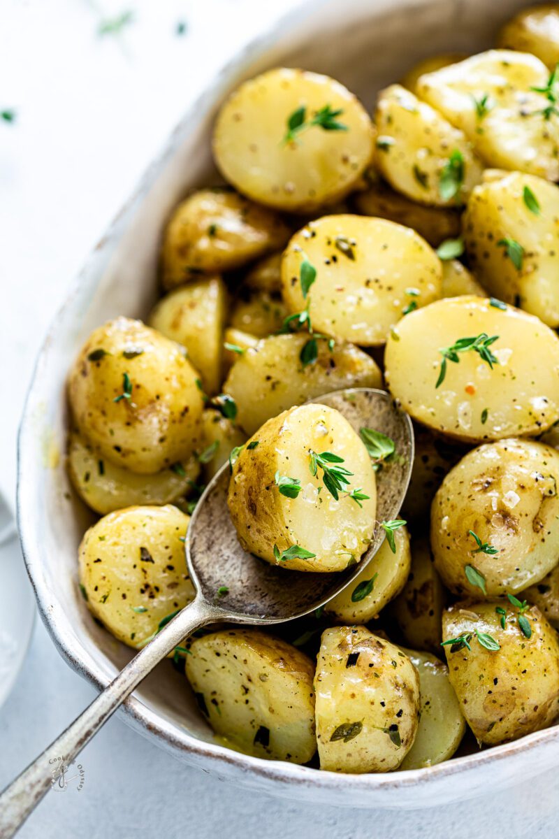 Instant Pot Baby Potatoes Buttery Garlic & Thyme | J Cooking Odyssey