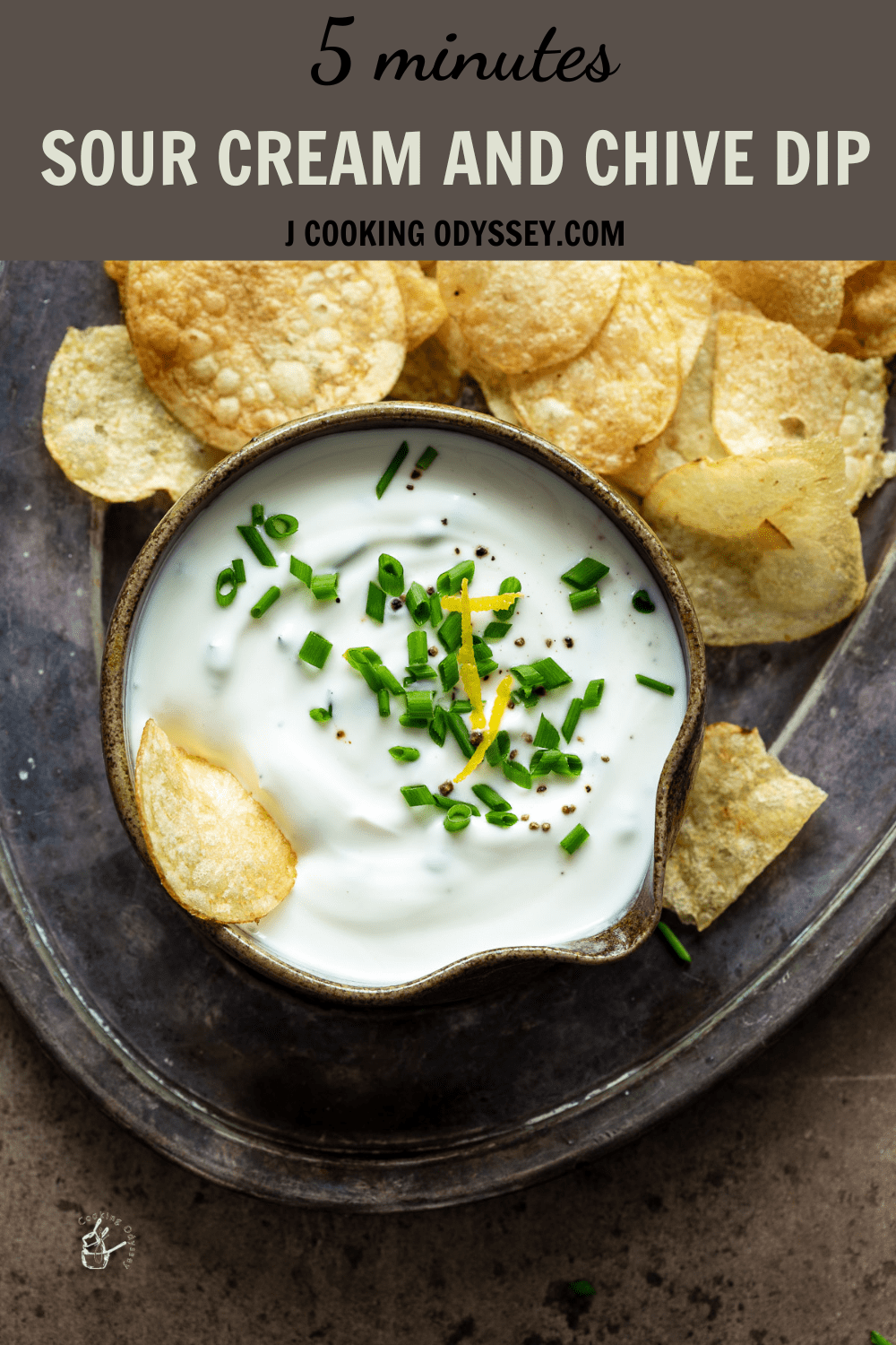 Sour Cream and Chive Dip (3 ingredients!) | J Cooking Odyssey