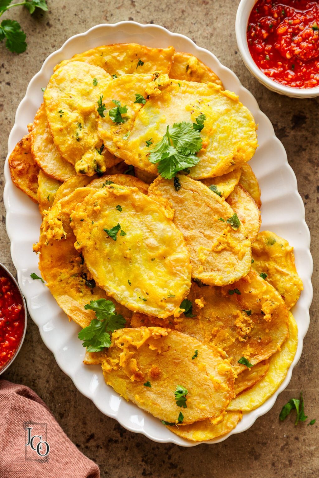 Maru Bhajia (Crispy Potato Bhajia) and Chutney Recipe | J Cooking Odyssey