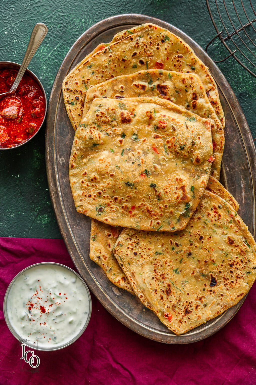 Red Chilli and Coriander Paratha | J Cooking Odyssey